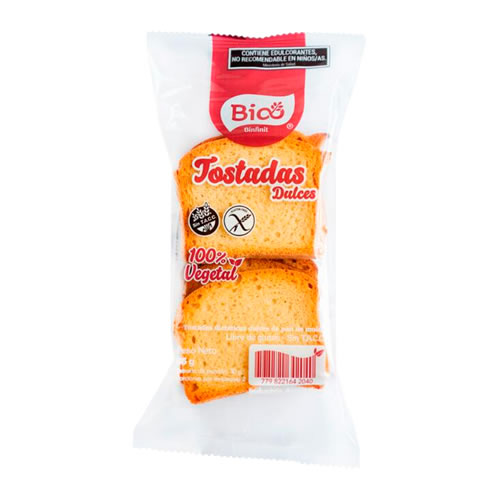 TOSTADAS DULCES X 65 GRS – BIO – CAJA X 21 UNIDADES – Distribuidor ...